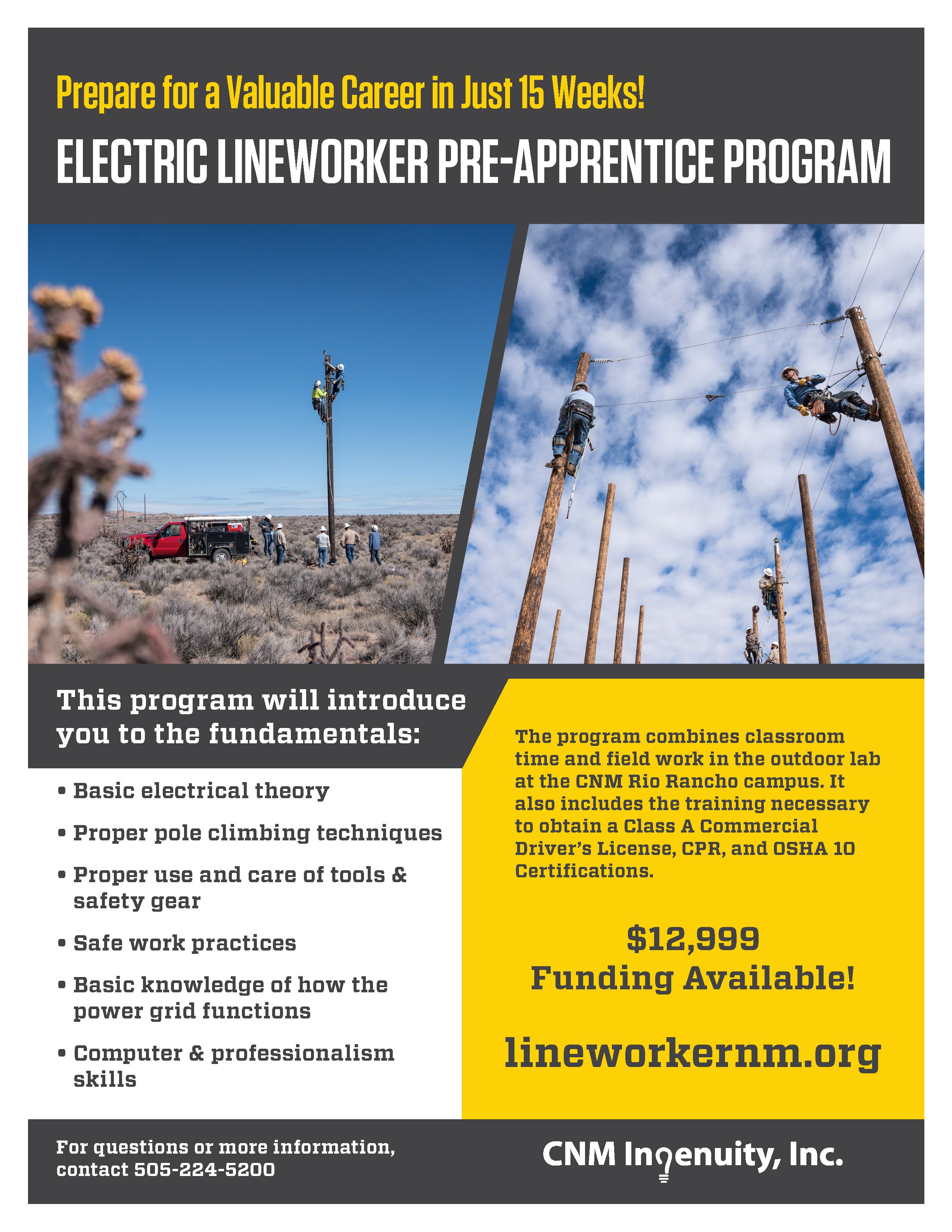 CNM Lineworker Scholarship | Otero County Electric Cooperative, Inc